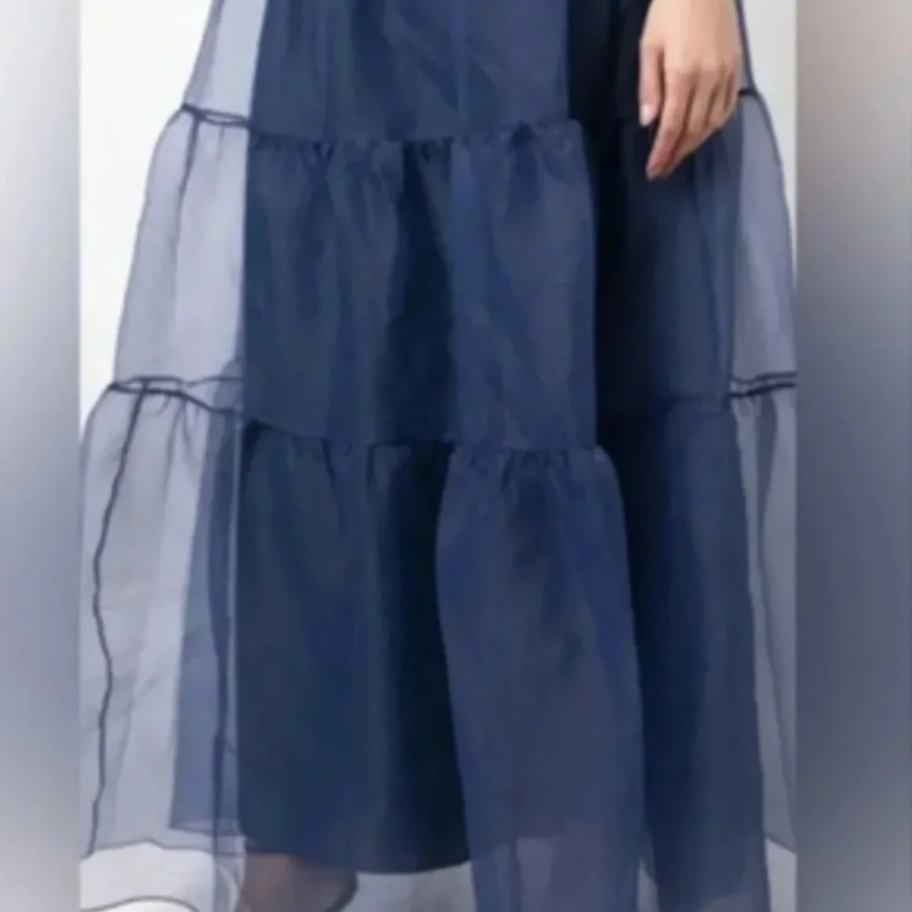 STAUD | Dresses | Staud Hyacinth Tiered Organza Overlay Maxi Aline ...